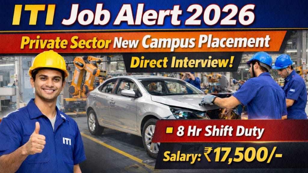 ITI Job Alert 2026 – New Company Recruitment Campus