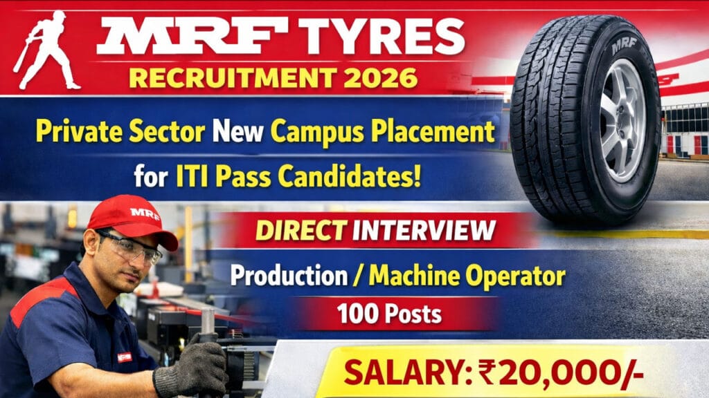 MRF Tyres Recruitment 2026 – New Job Alert